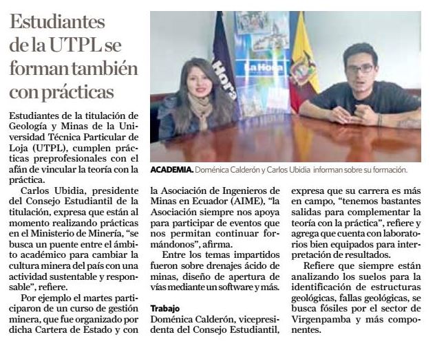 Estudiantes de la UTPL se forman también con prácticas | Blog