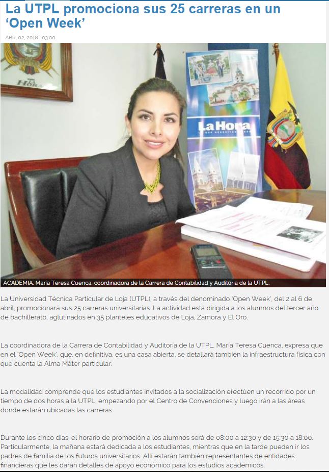 La UTPL promociona sus 25 carreras en un ‘Open Week’ | Blog