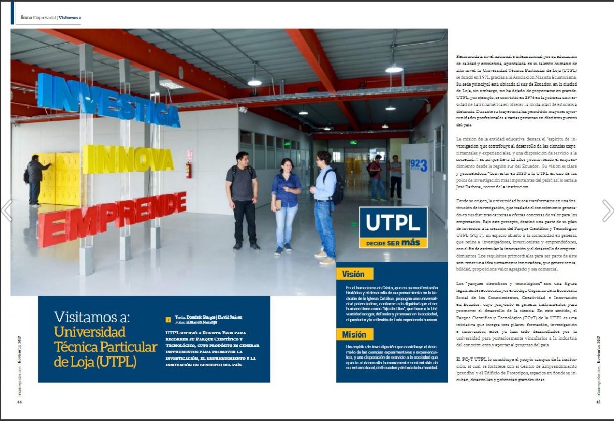 Revista Ekos visita a UTPL | Blog